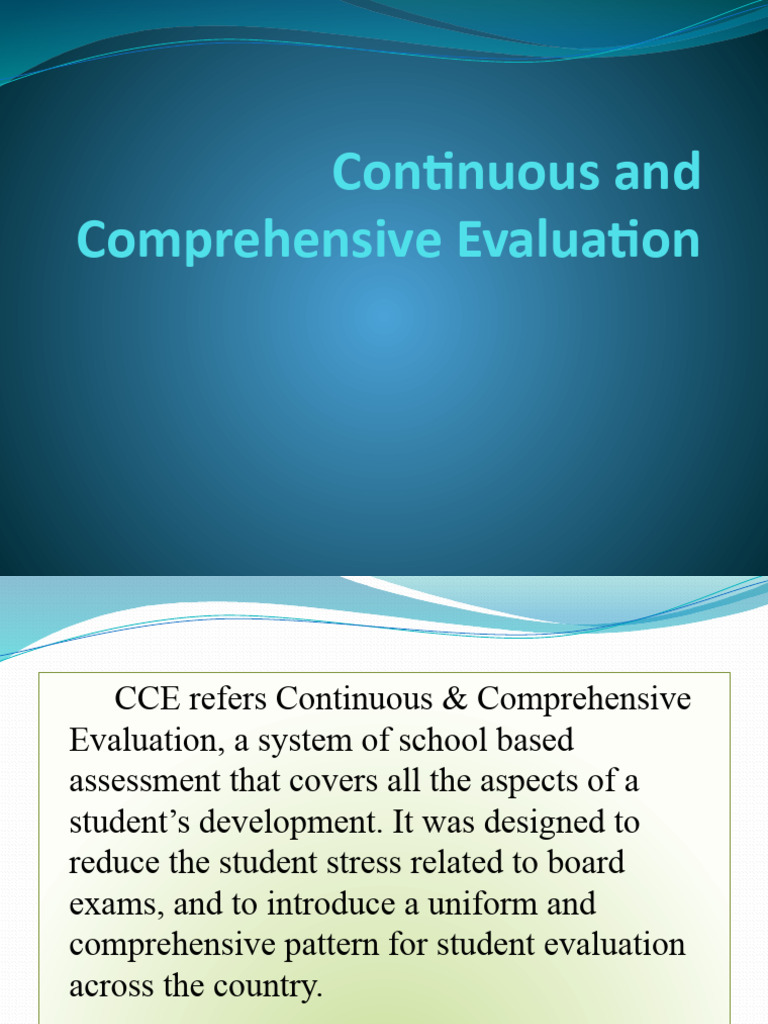 Continuous and Comprehensive Evaluation | PDF | Educational Assessment | Learning