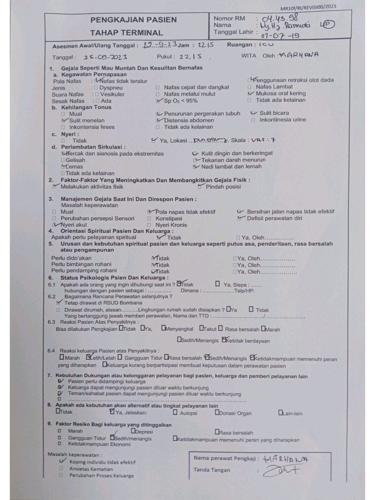 PAP 5.a. Bukti RS Menerapkan Pengkajian Tahap Akhir (Bukti, SPO ...