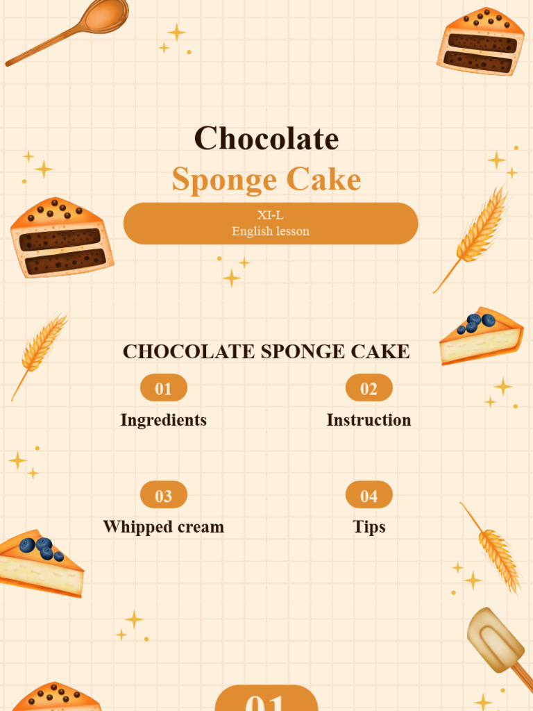 Chocolate Sponge Cake Recipe Guide | PDF | Cakes | Western Cuisine