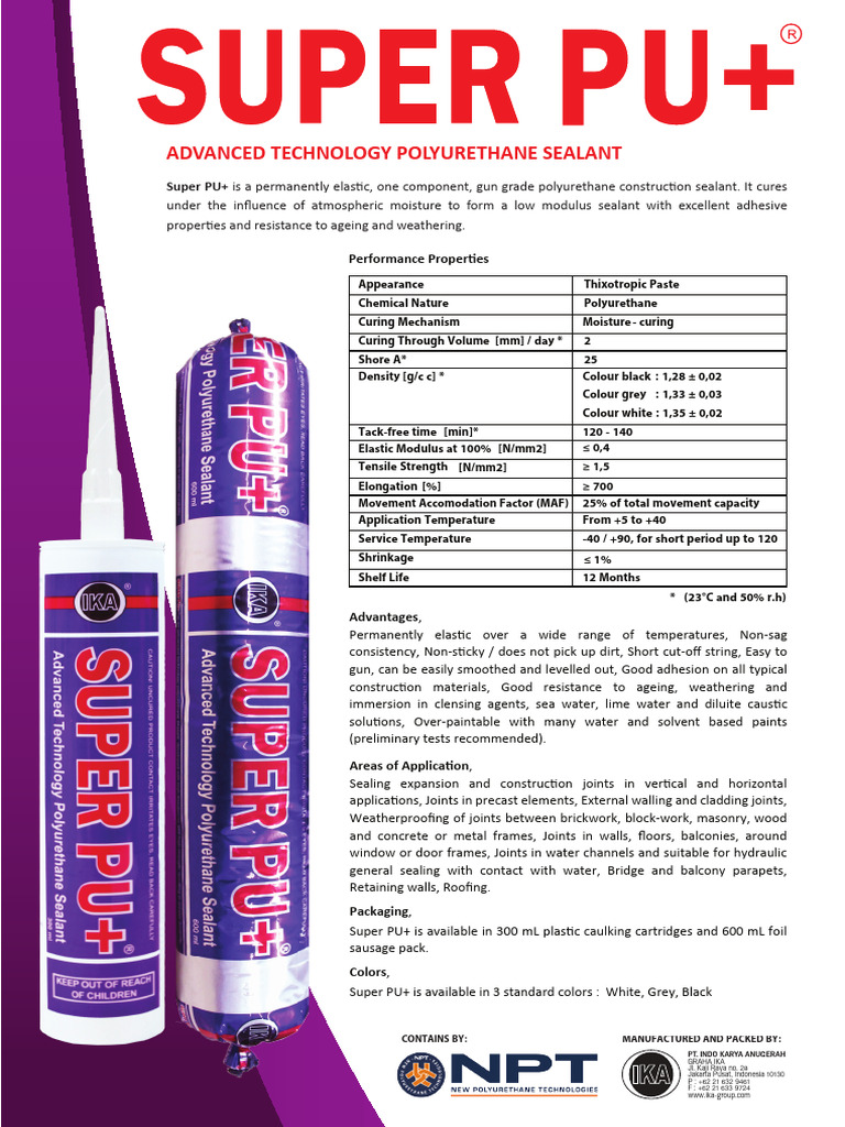 Brosur IKA Super PU+ | PDF | Polyurethane | Concrete