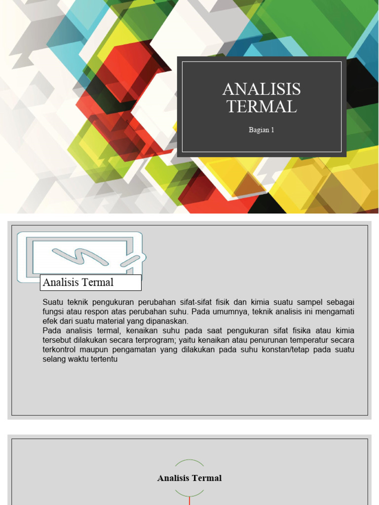 Teknik Analisis Termal: Metode dan Aplikasi | PDF