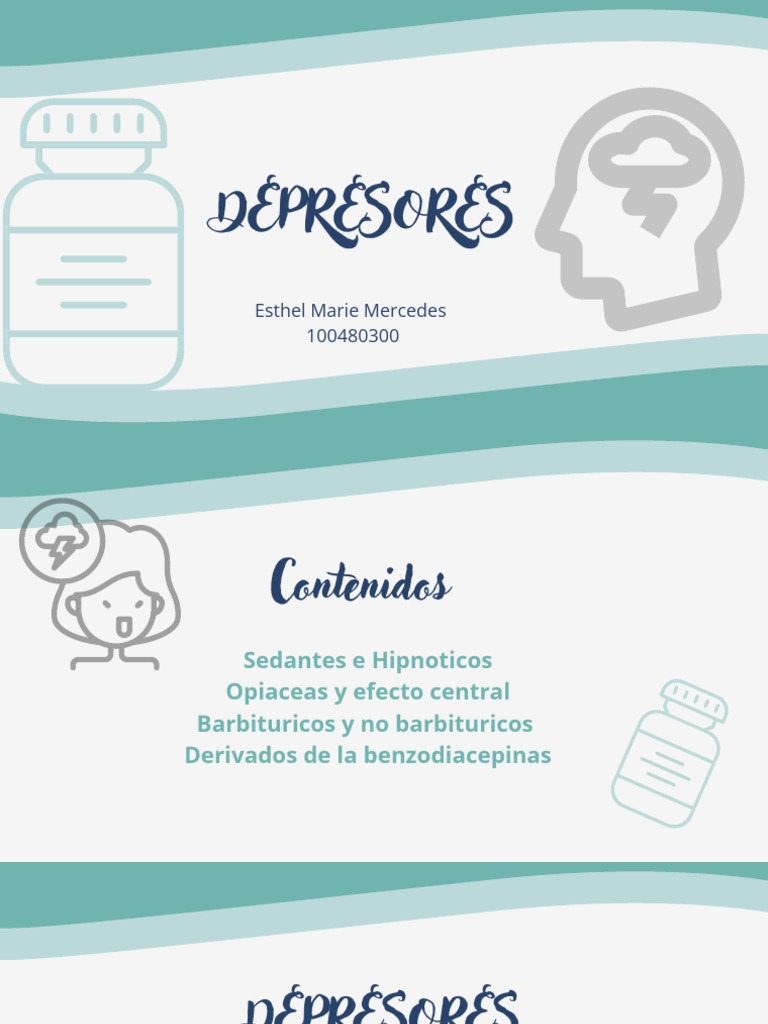 Depresores Del Sistema Nervioso Central | PDF | Opioide | Benzodiazepinas