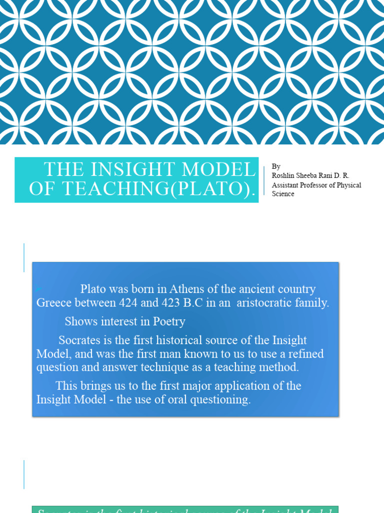 Insight Model of Teaching by Plato | PDF | Knowledge | Thought