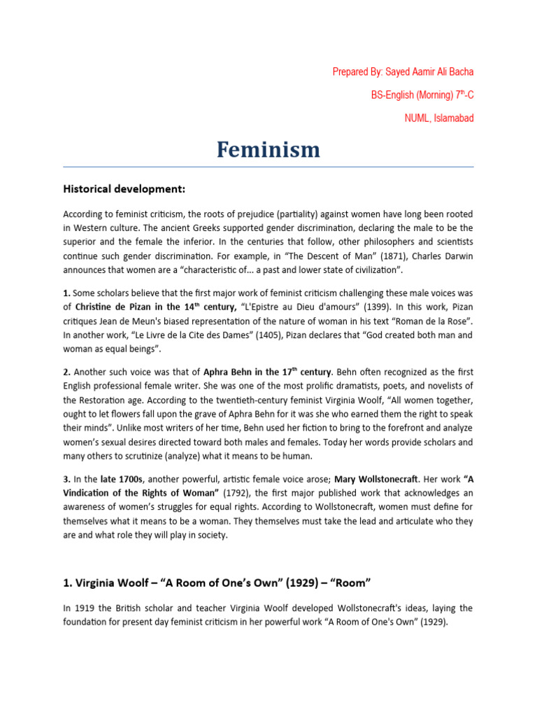 Chapter 7 Feminism | Download Free PDF | Feminism | Gender Studies
