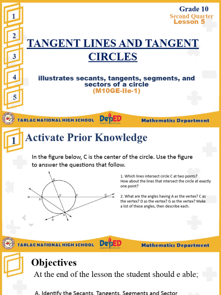 Project Points Illustrates Secants Tangents Os A Circles | PDF | Circle ...