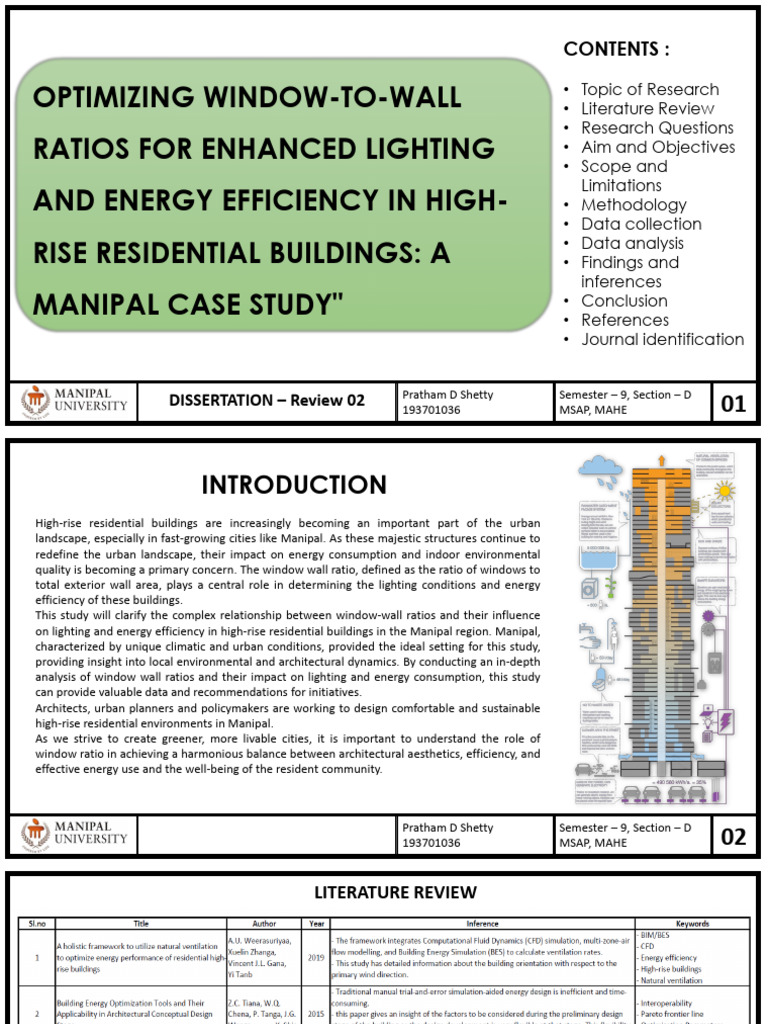 Optimizing Window-To-Wall Ratios For Enhanced Lighting and Energy Efficiency in High - Rise ...