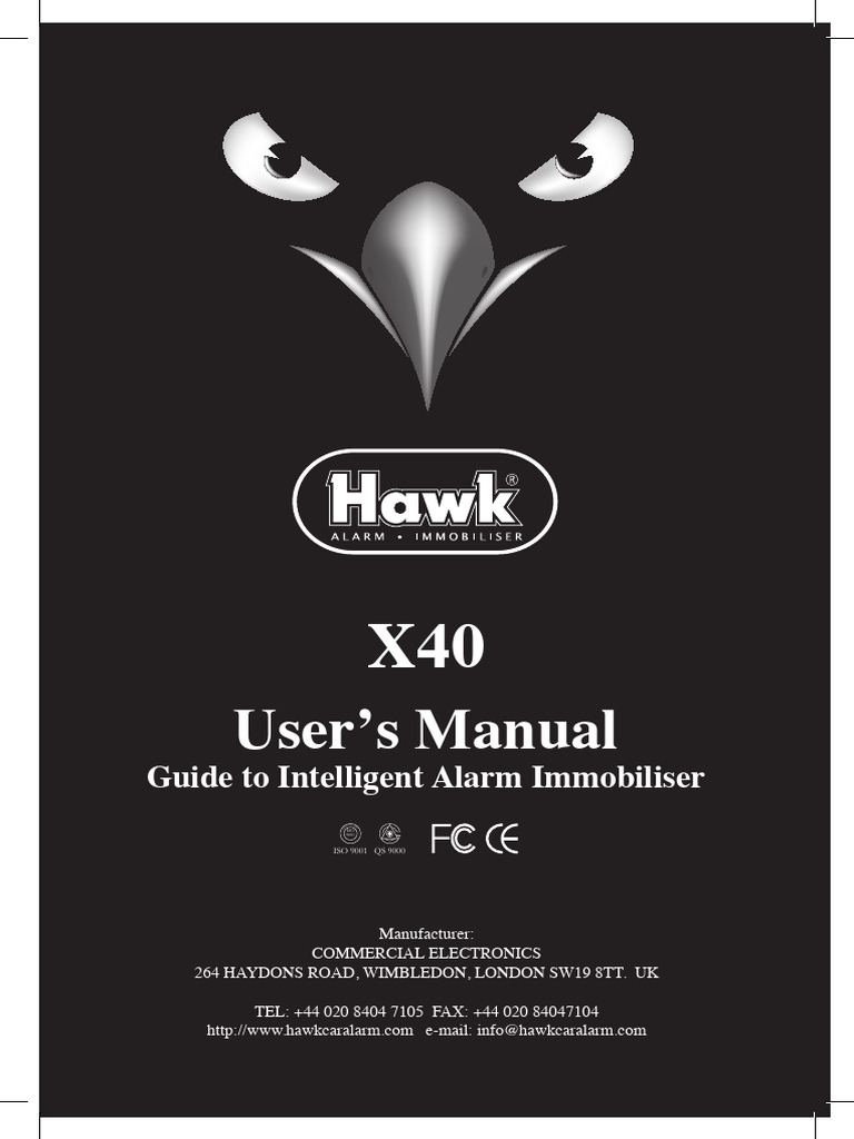 Hawk X40 User Manual | PDF | Remote Control | Vehicles