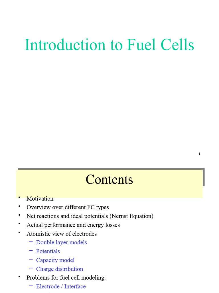 Fuel Cell 1 | PDF | Fuel Cell | Electrochemistry
