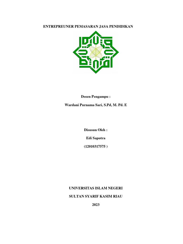 Enterpreuner Edi Saputra Pdf