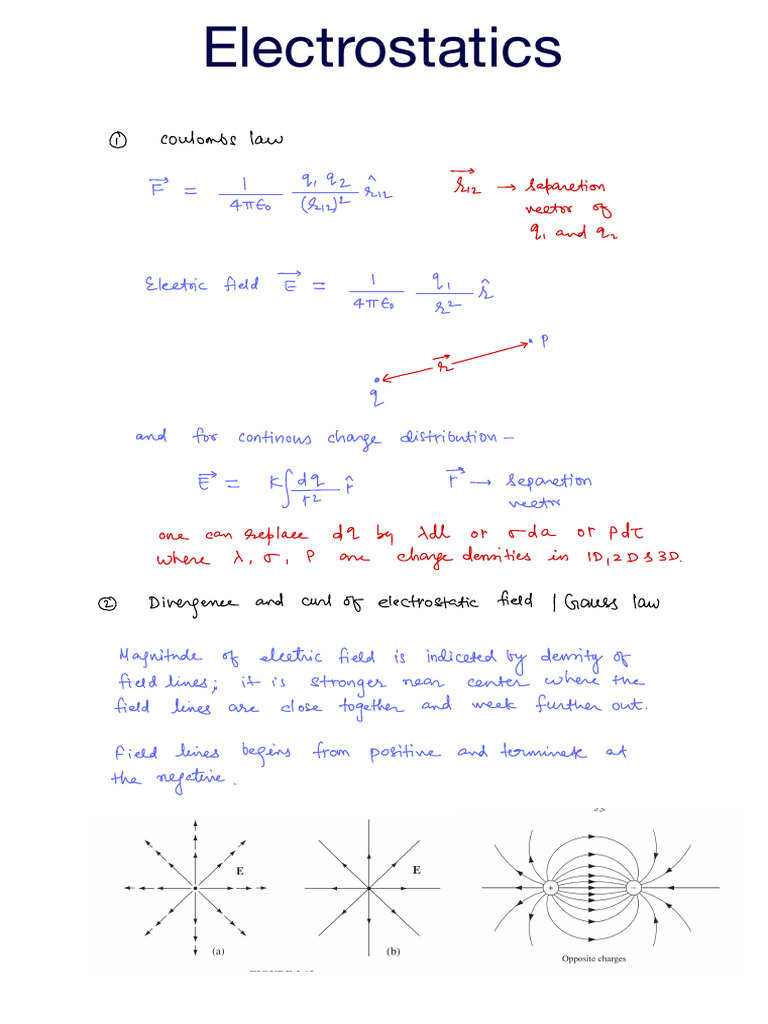 Electrodynamics Part 1 | Download Free PDF | Flux | Electrostatics