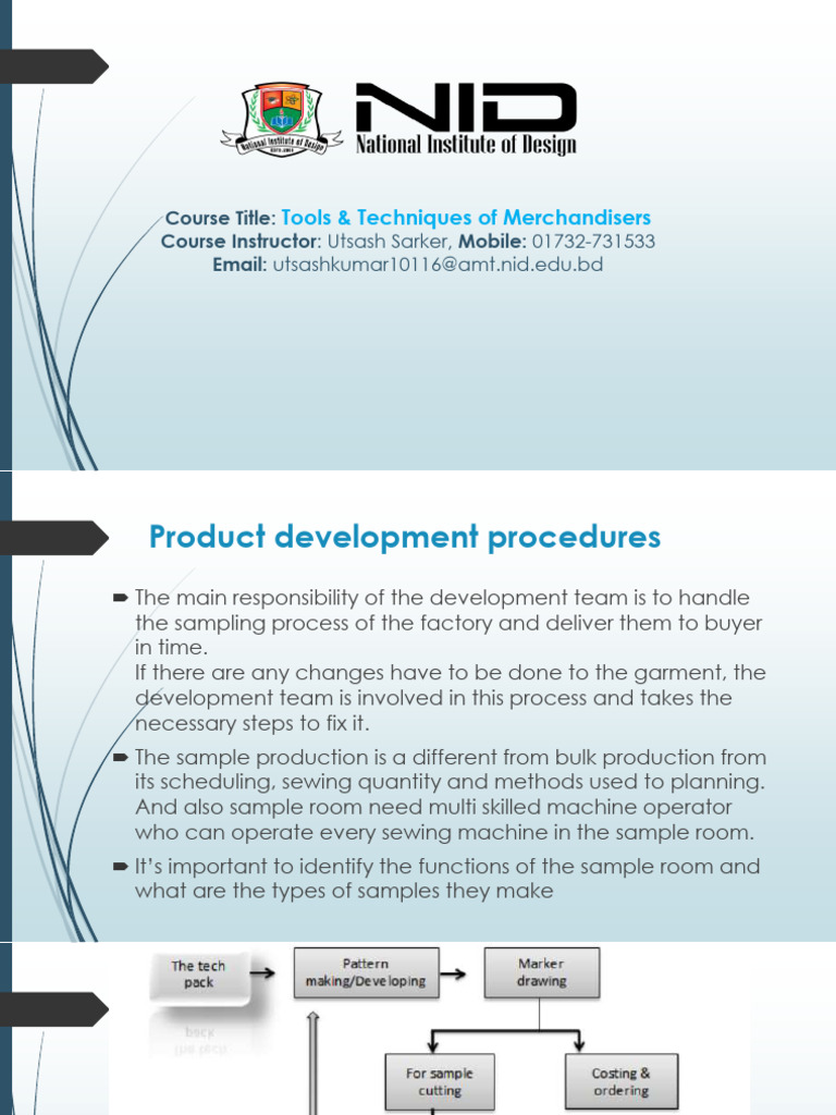 Tools & Techniques of Merchandisers - (Product Dev Pro) | PDF ...