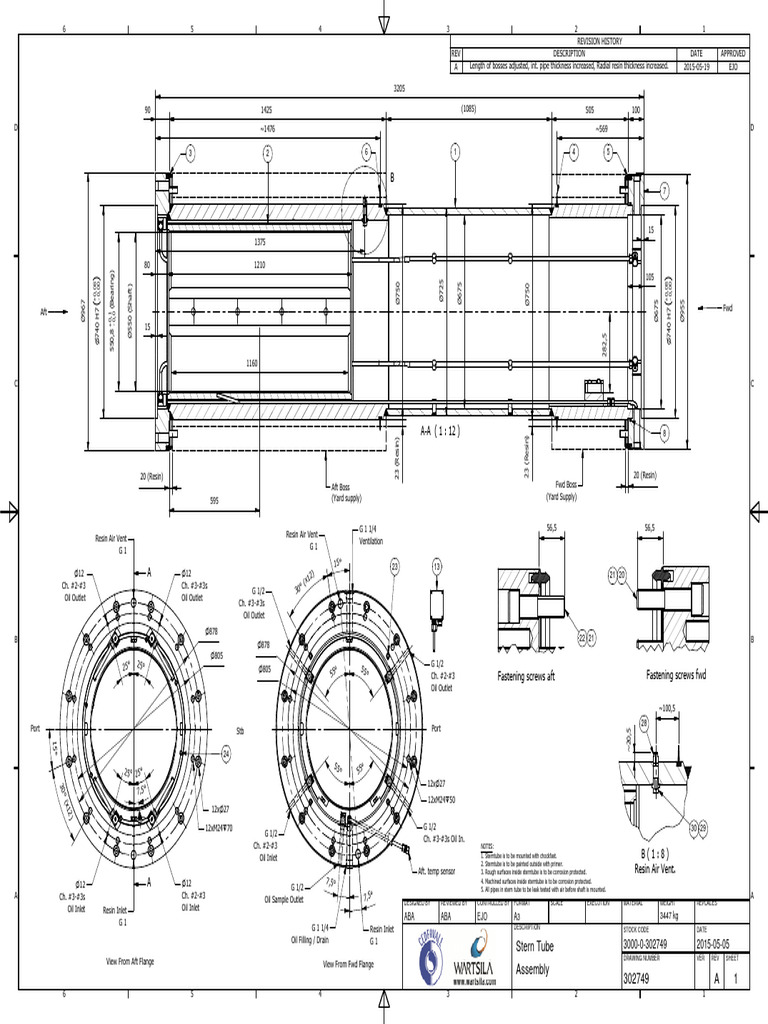01 - (Stern Tube Assembly) 302749-A | PDF | Pipe (Fluid Conveyance ...