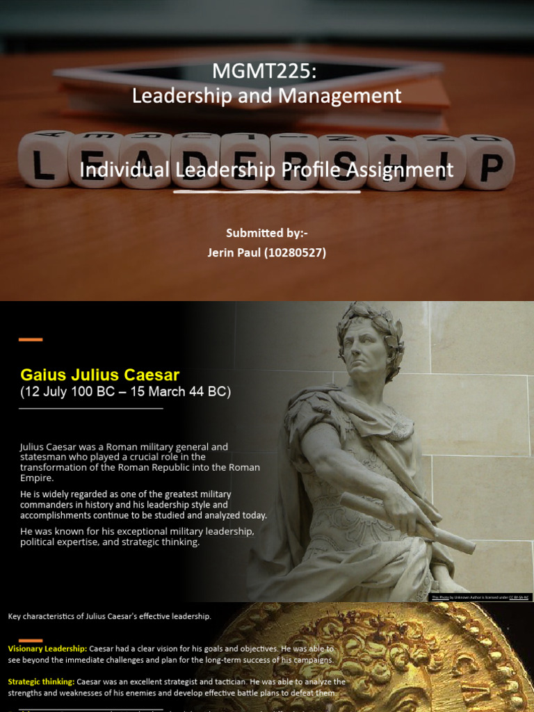 Julius Caesar's Leadership Profile | PDF | Leadership | Julius Caesar