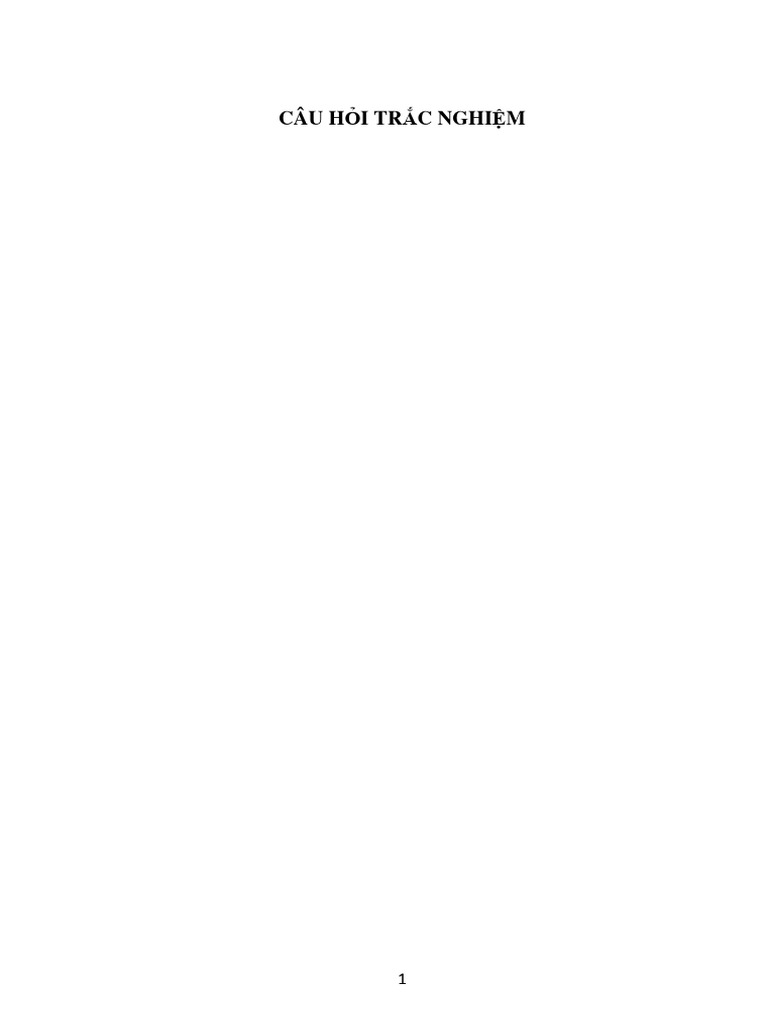 700 Cau Hoi Trac Nghiem Thi Tin Hoc | PDF
