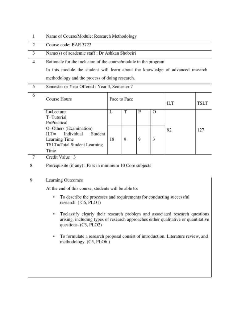 Research Methodology - Module | PDF | Methodology | Cognition