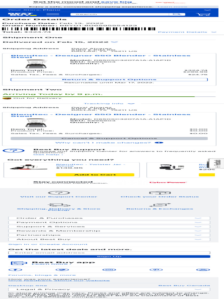 Best Buy Order Details | PDF | Business | Computers