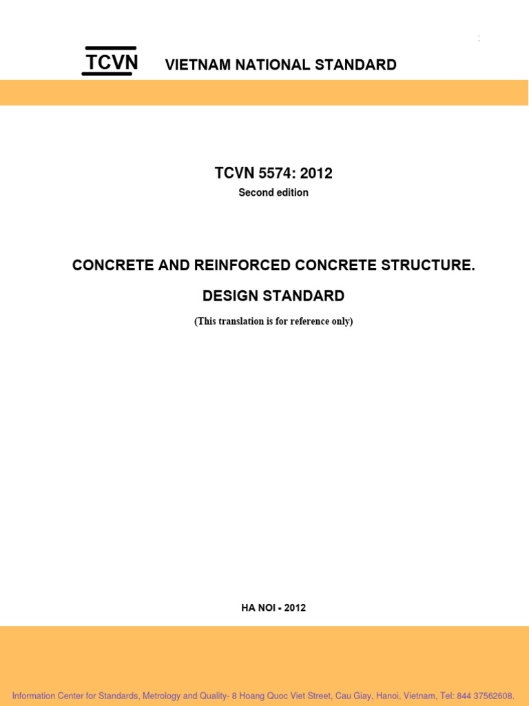 TCVN 5574-2012 Concrete and Rainforced Concrete Structure-Design Standard | PDF | Concrete ...