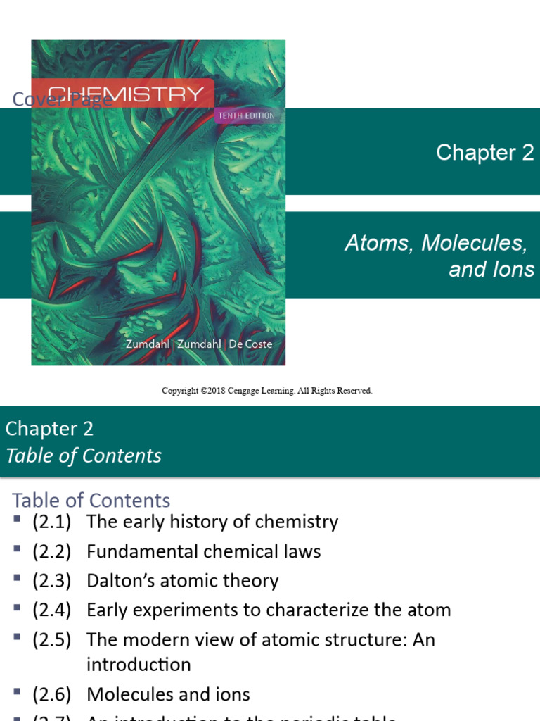 Ch.2 Atoms Molecules and Ions | PDF | Ion | Atoms