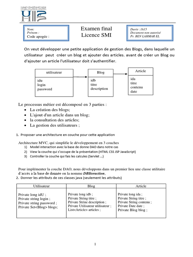 Exam Correction | PDF | SQL | Programmation informatique