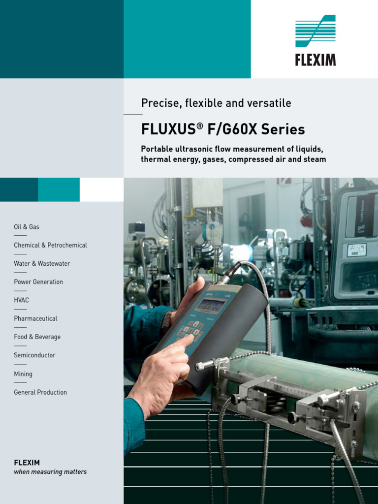 FLUXUS F G601 and F G608 Brochure | PDF | Flow Measurement | Gases