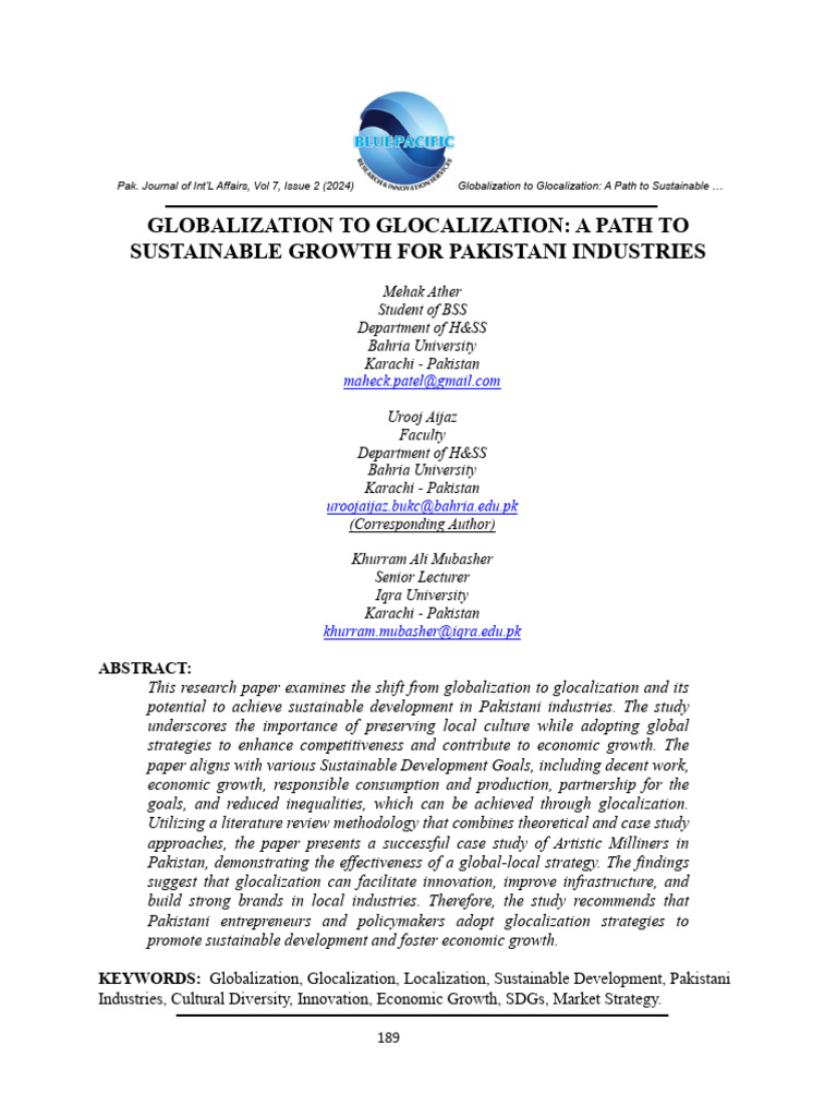 13 Globalization To Glocalization A Path To Sustainable Growth For ...