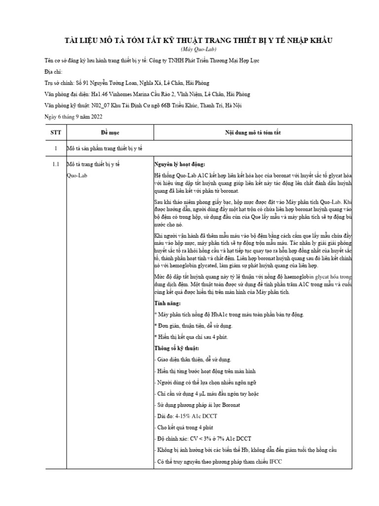 TLKT Máy Quo-Lab | PDF