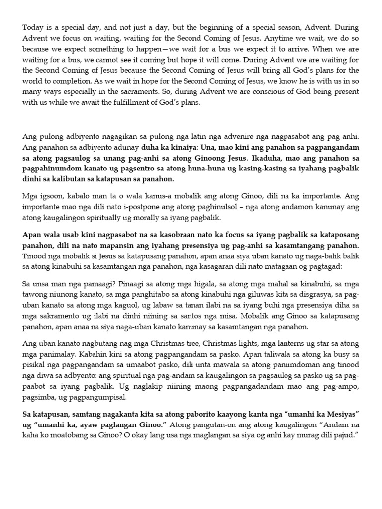 1st Sunday Of Advent Year B Pdf