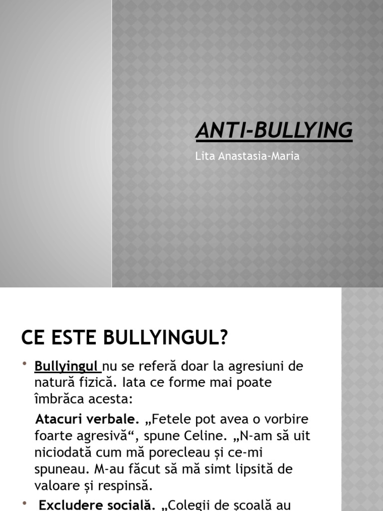 Anti Bullying | PDF