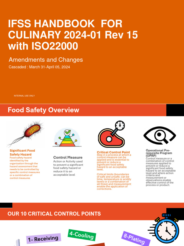 Changes Ifss Handbook 2024-01 | PDF | Food Safety | Pasta