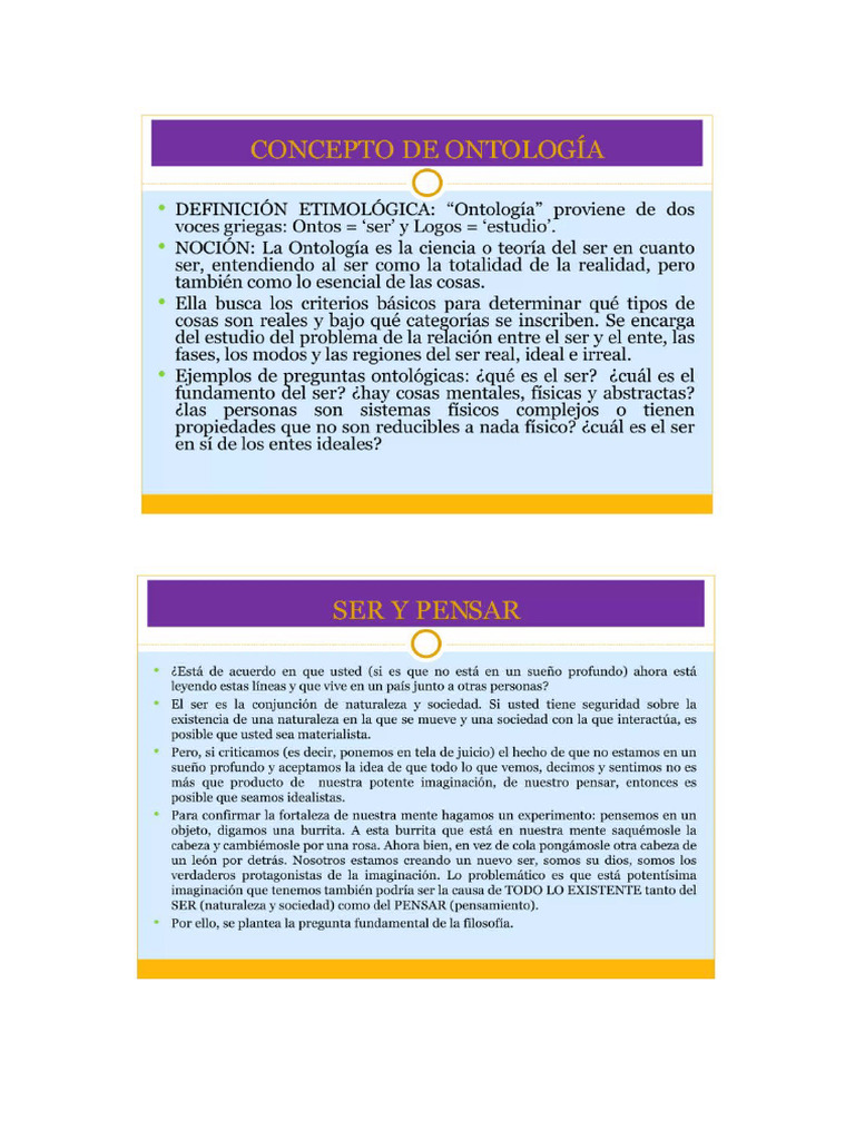 Ontologia | PDF | Filosofía