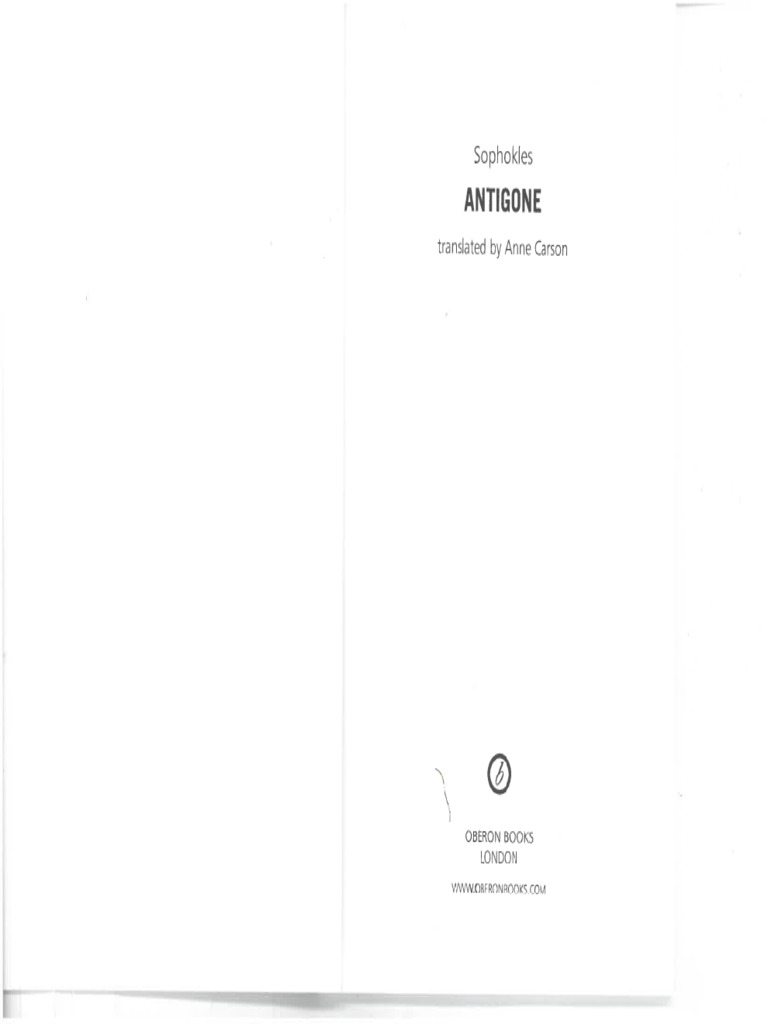 Antigone - Sophocles, Anne Carson | PDF
