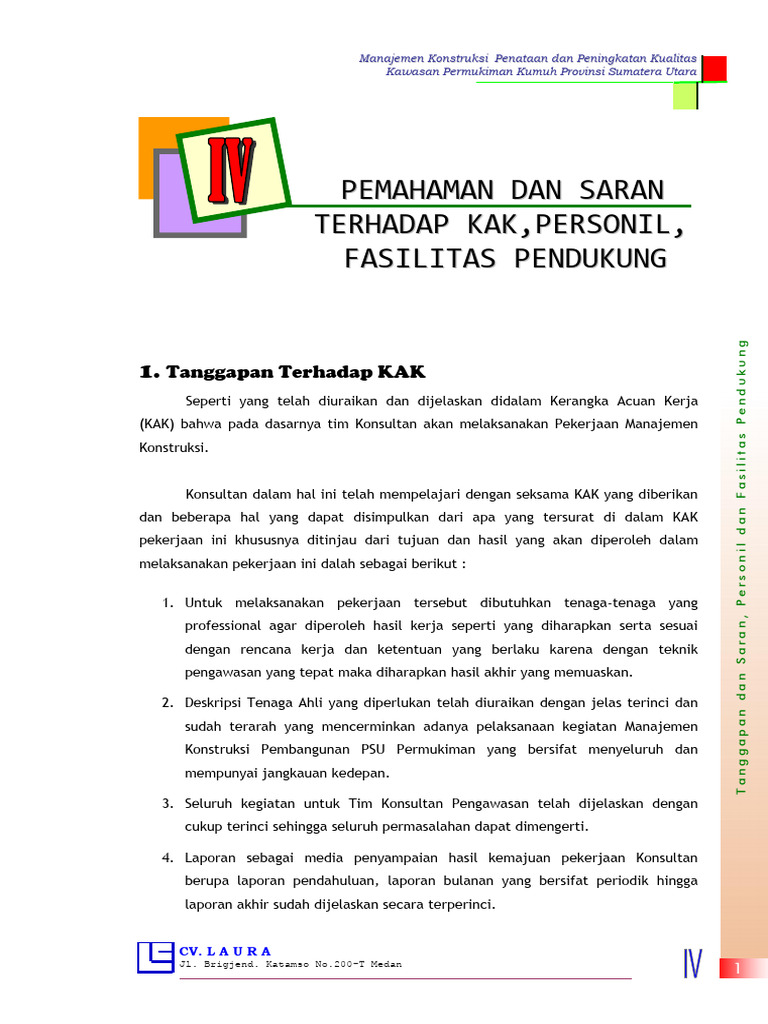 Teknis Tang KAK | PDF | Teknologi & Rekayasa