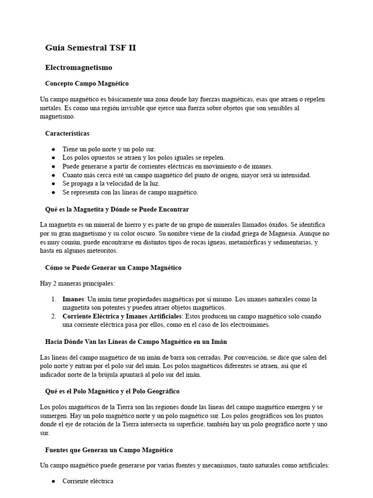 Guia TSF II | PDF | Imán | Magnetismo