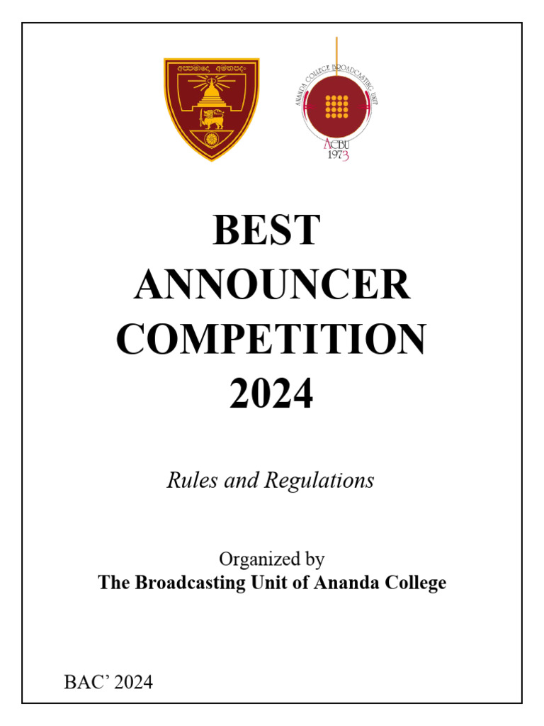 BAC'24 Rules and Regulations | PDF