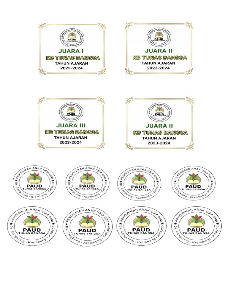 Template Piala | PDF