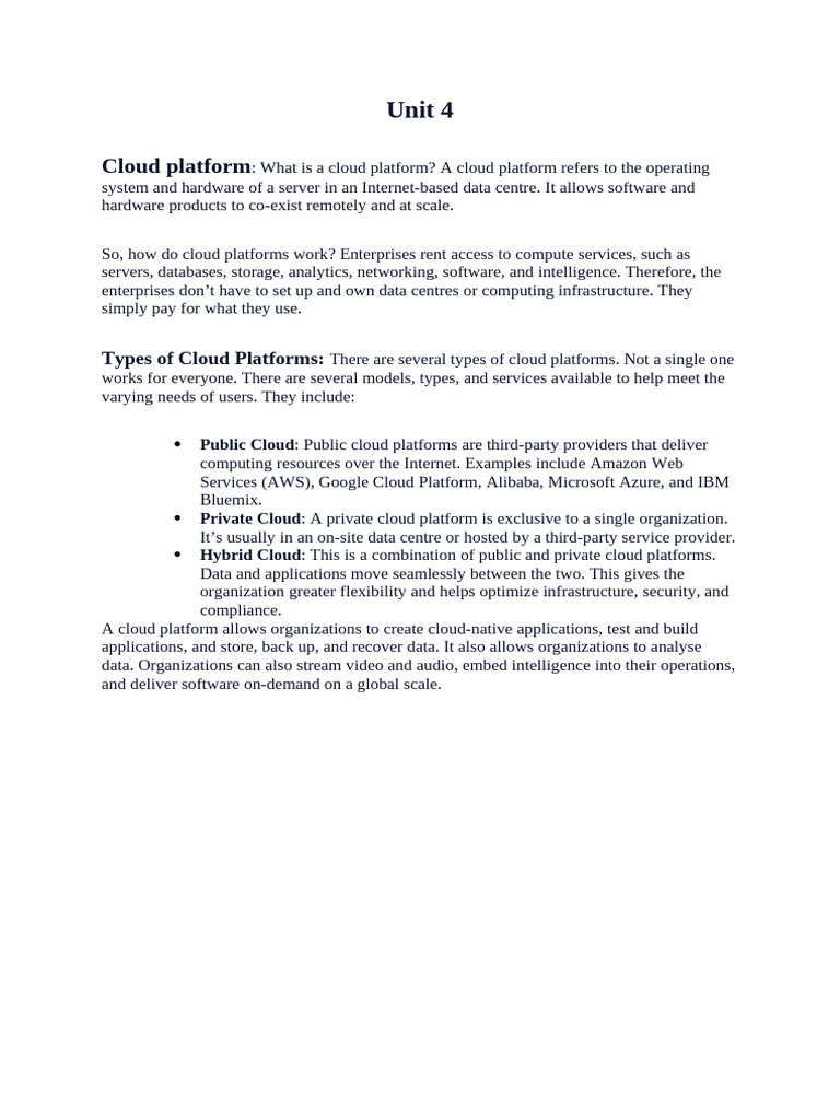 Cloud Unit 4 | PDF | Cloud Computing | Image Resolution