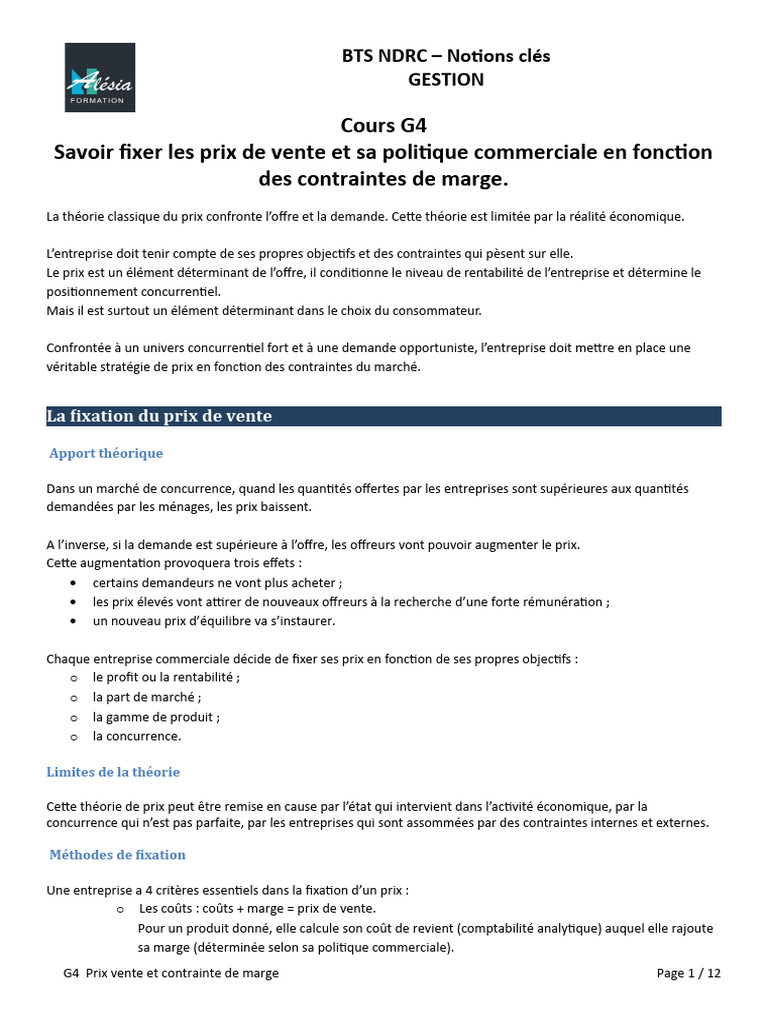 Stratégies de fixation des prix en NDRC | PDF | Prix | Offre et demande