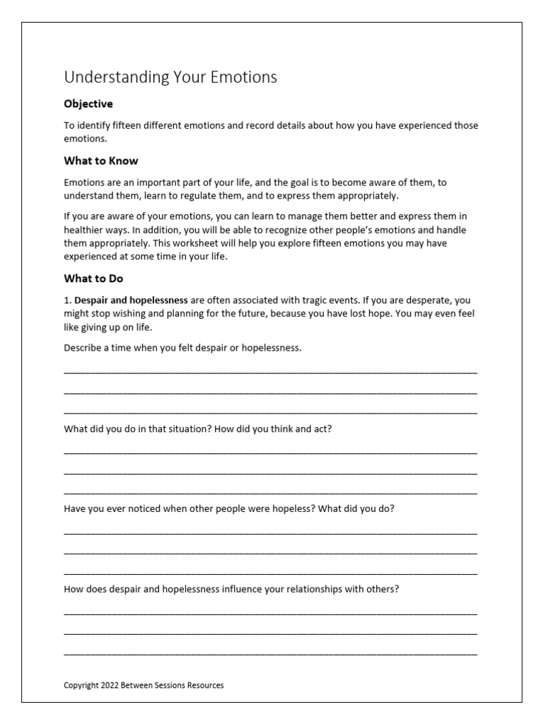 Understanding Your Emotions - 100322 | PDF | Shame | Anger