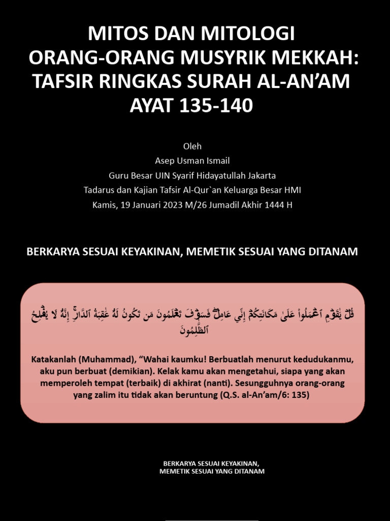 Mitos Musyrik Mekkah dalam Al-An'am | PDF