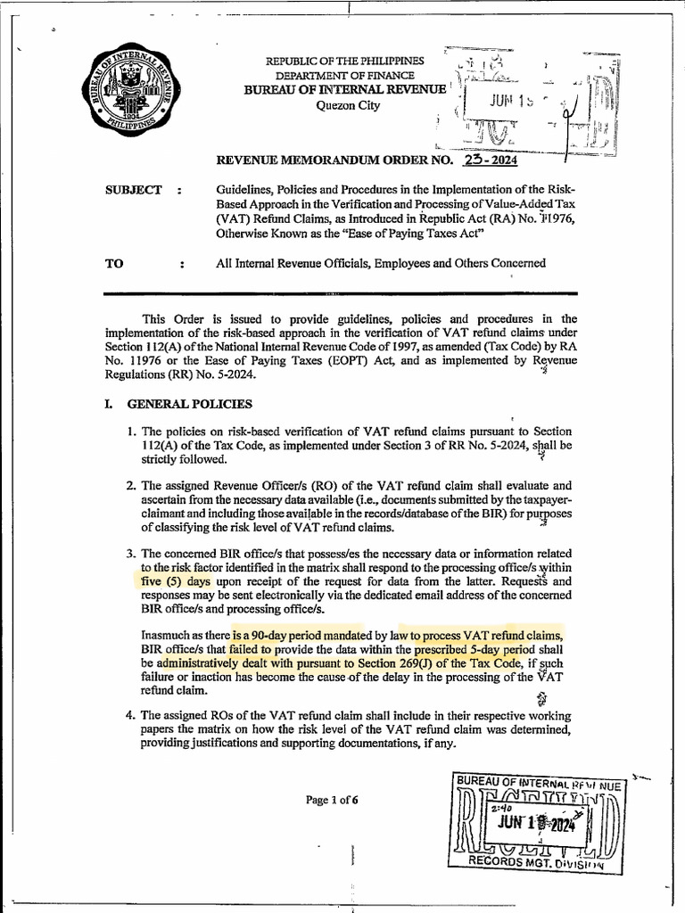 RMO No. 23-2024 | PDF