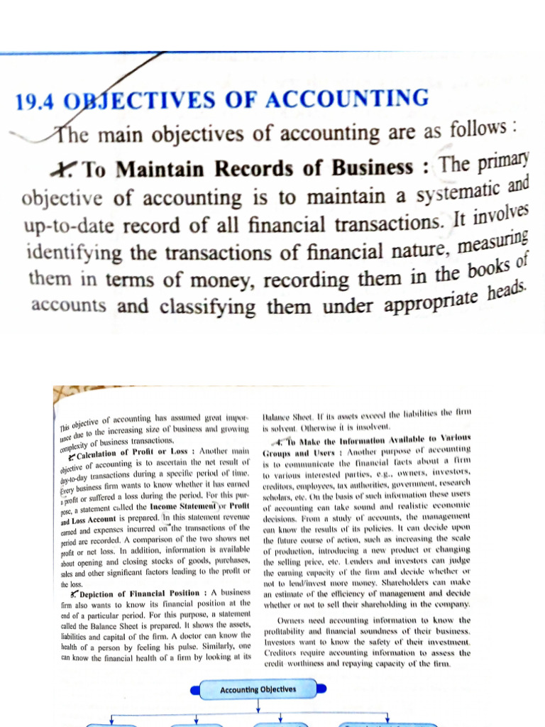 Objectives of Accounting | PDF