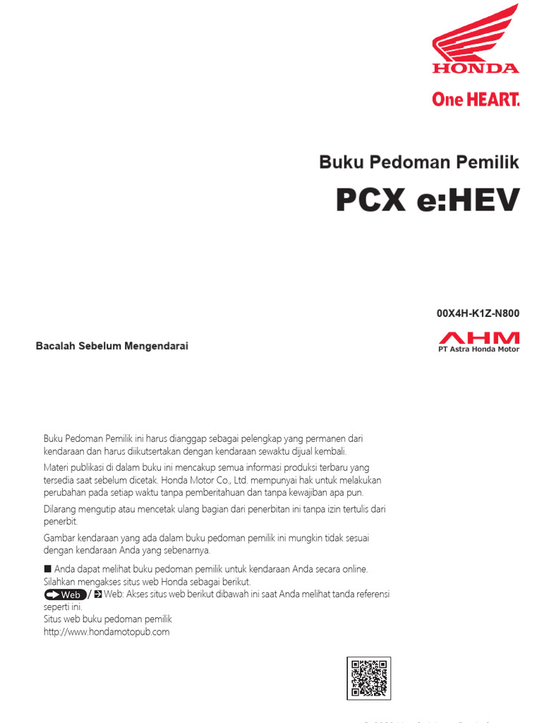 Honda PCX Ehev | PDF | Bisnis | Teknologi & Rekayasa