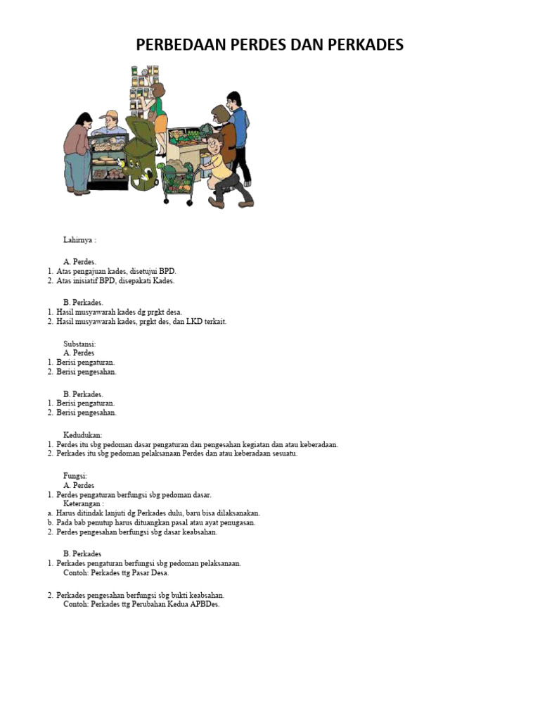 Perbedaan Perkades Dan Perdes | PDF