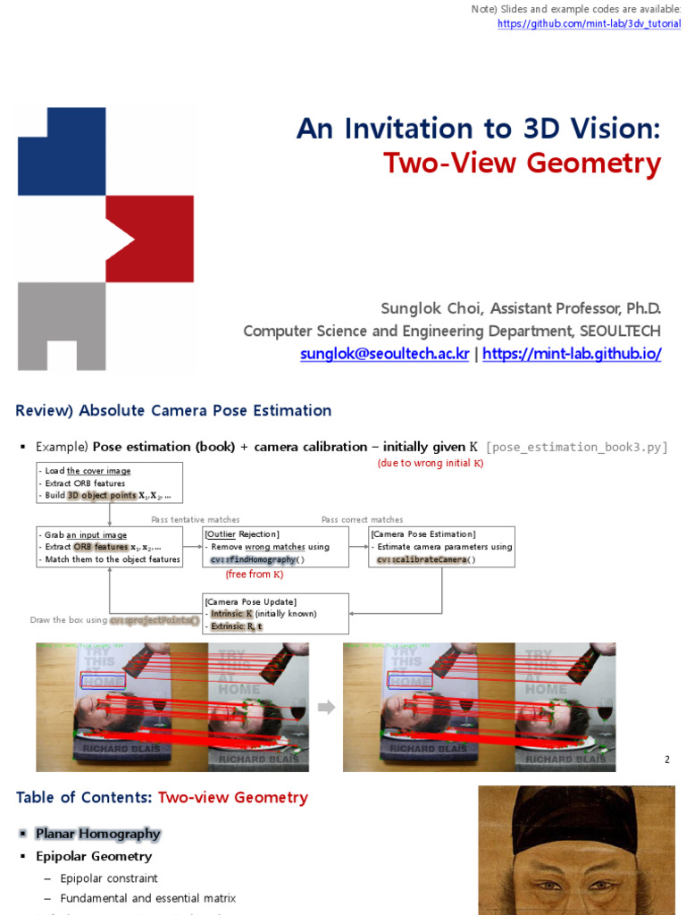 03 Two View Geometry Pdf Geometry Computer Vision