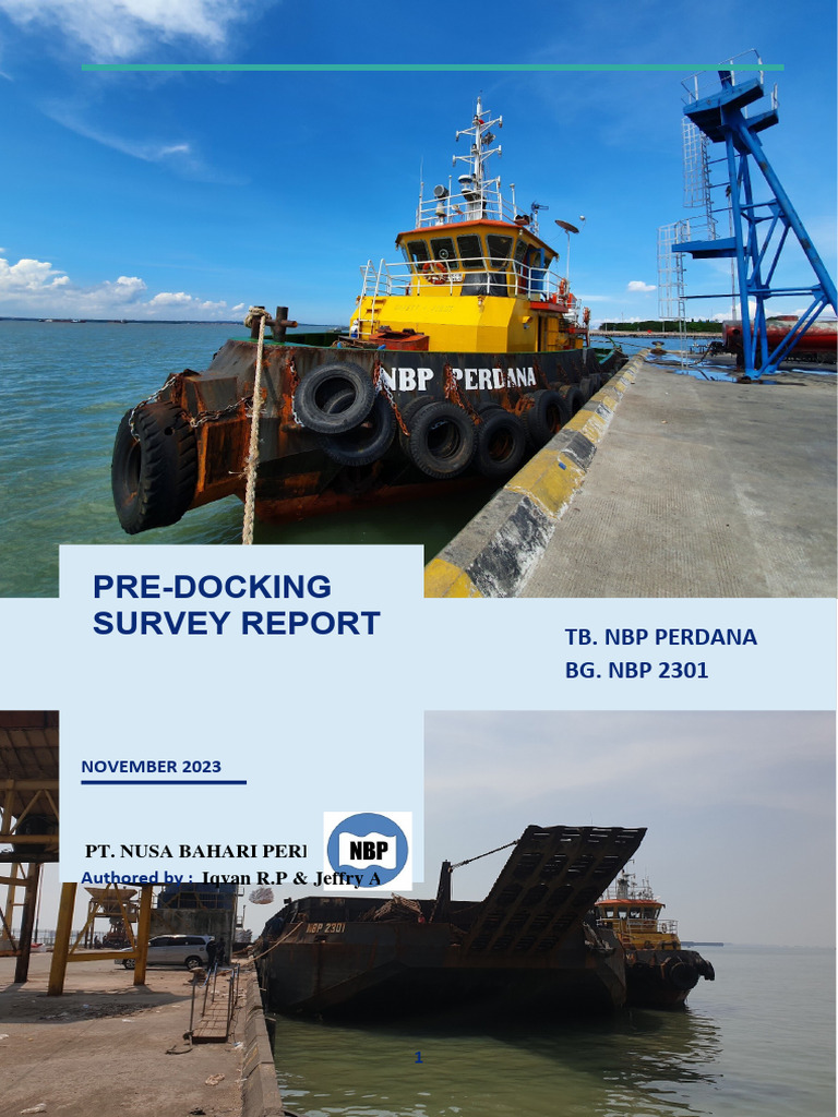 Pre-Docking Survey Report - Tb. NBP Perdana & Bg. NBP 2301 - Nov 2023 | PDF