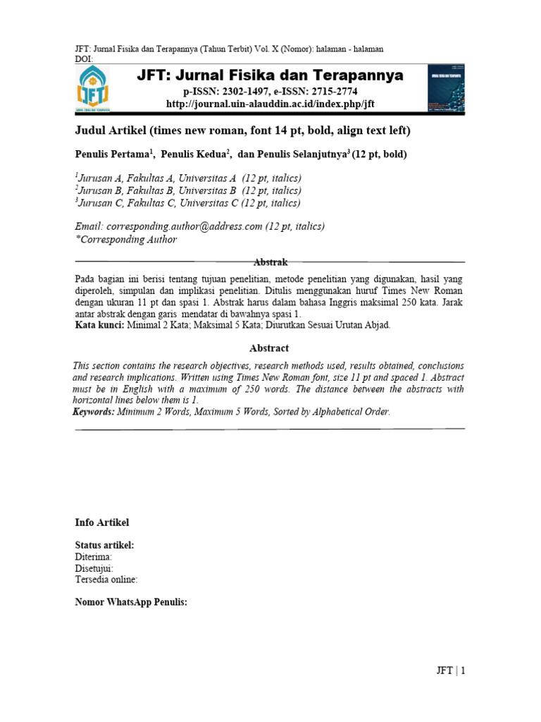 Template Jurnal Sinta 5 2022 | PDF