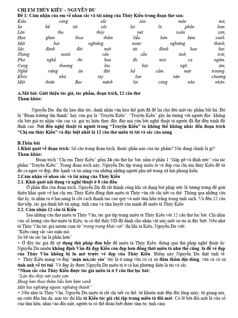 1. CHỊ EM THÚY KIÊU | PDF