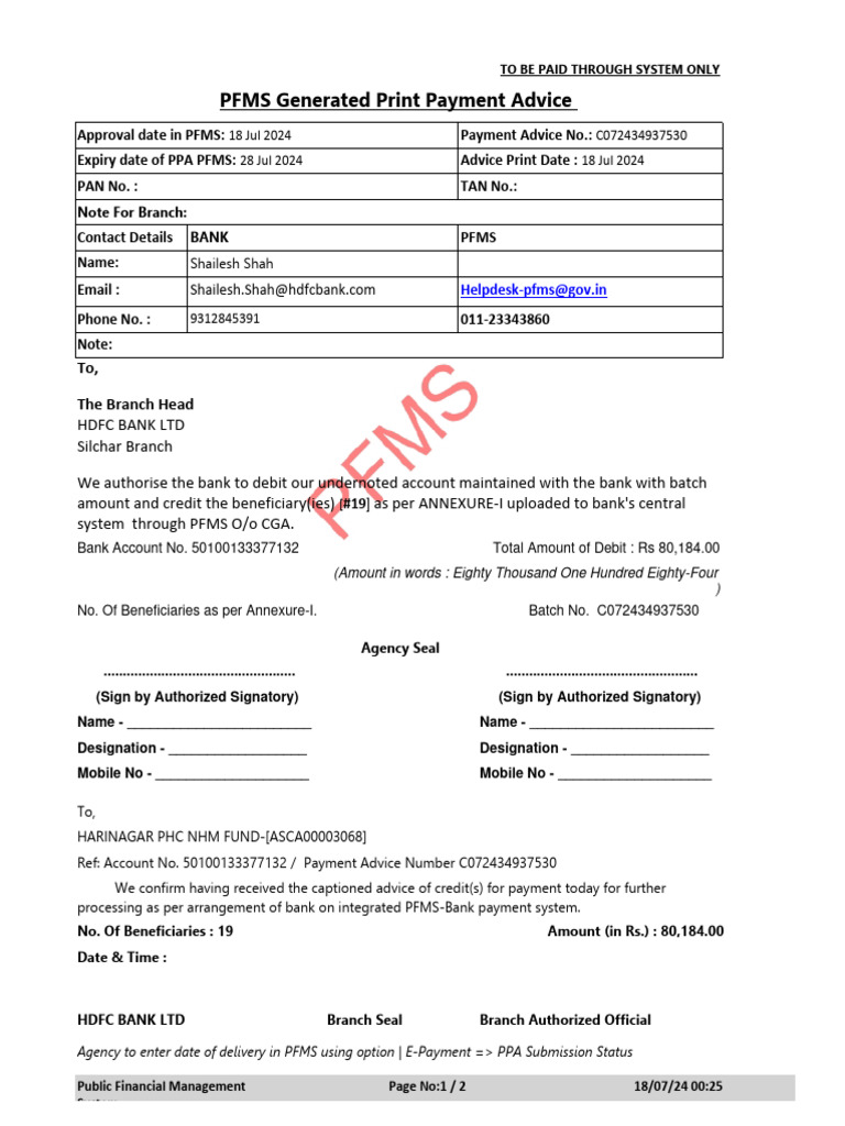 Print Payment Advice | PDF | Banks | Business