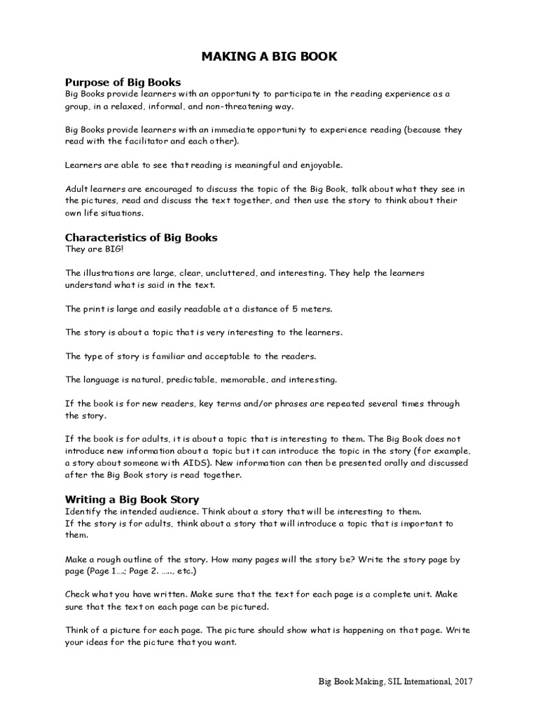 Making a Big Book | PDF