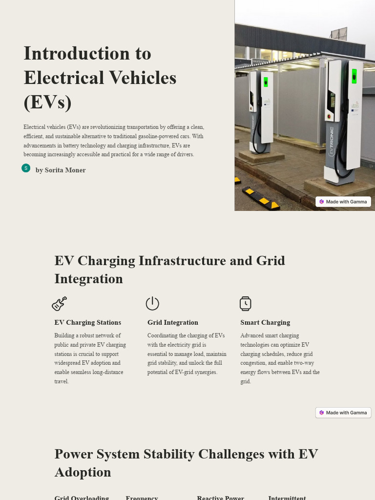Introduction To Electrical Vehicles EVs | PDF | Electrical Grid ...